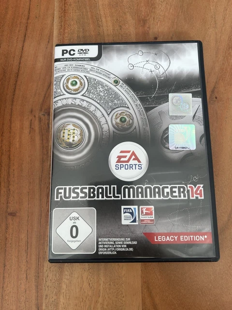 FUSSBALL MANAGER 14 Legacy Edition PC Fußballmanager EA Sports DVD Disc ...