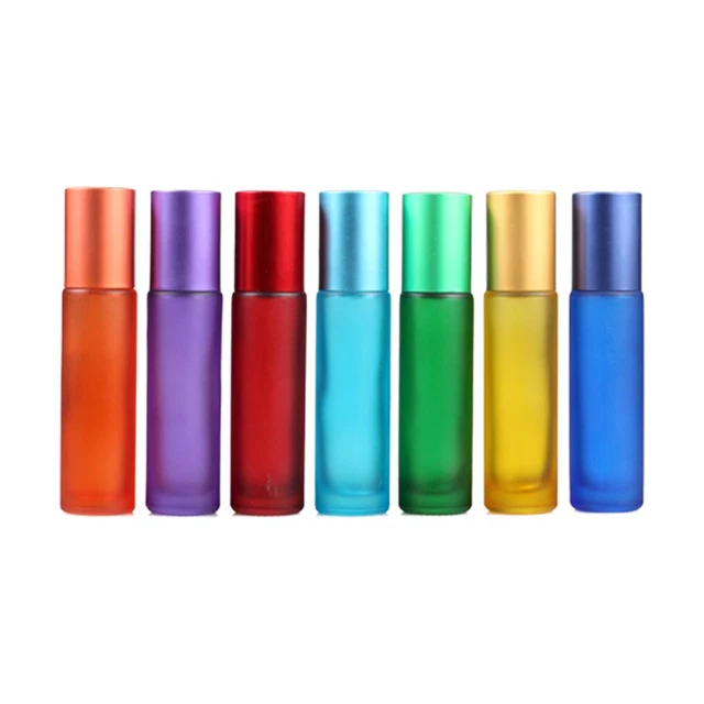 7 PCS REFILLABLE Travel Perfume Bottle Liquid Roller Dull Polish £15.75 ...