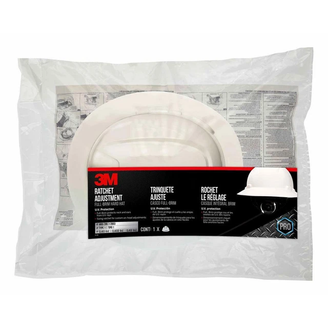3M HARD HAT Helmet Safety Work Ratchet Adjustment Full Brim Non Vented ...