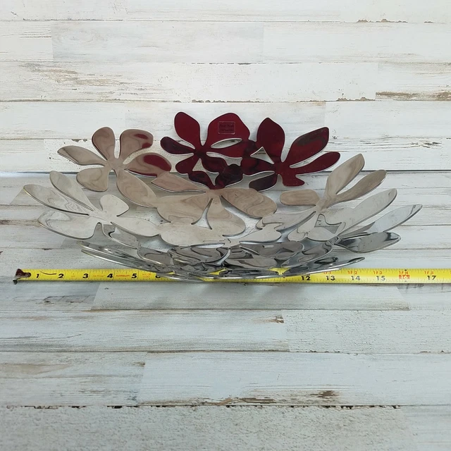 &IKEA& MONIKA MULDER Design "Stockholm Stainless Steel" Floral Leaf ...