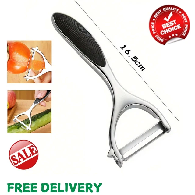 HEAVY DUTY CHROME Alloy Kitchen Potato Peeler Fruit Vegetable Rapid ...