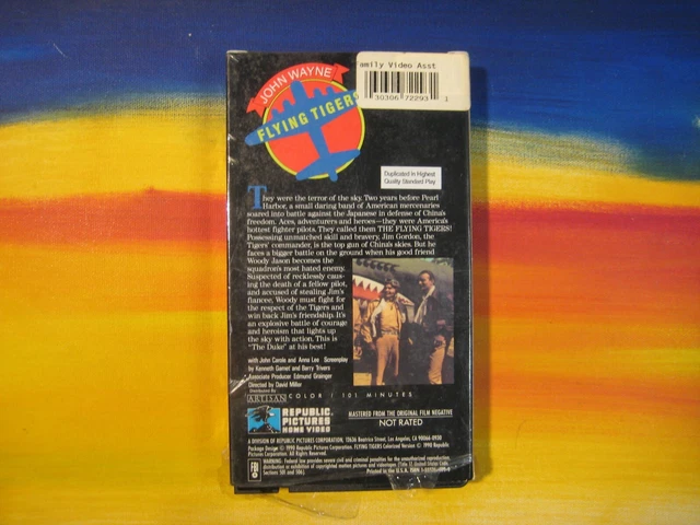 FLYING TIGERS JOHN Wayne WW2 Movie 1994 Colorized VHS Tape £5.21 ...