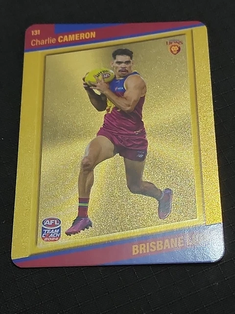 2024 AFL TEAMCOACH Brisbane Gold Card Charlie Cameron 131 $3.00 ...