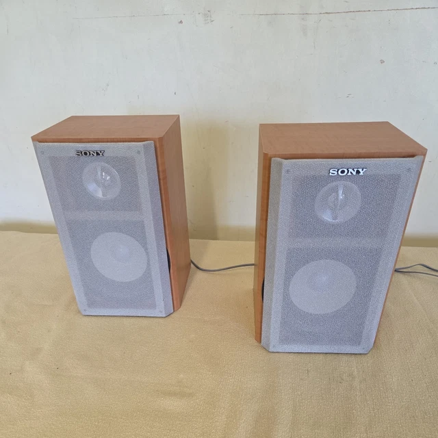 PAIR OF SONY SS-CEP515 Wired Bookshelf Speakers Wooden Tested And ...