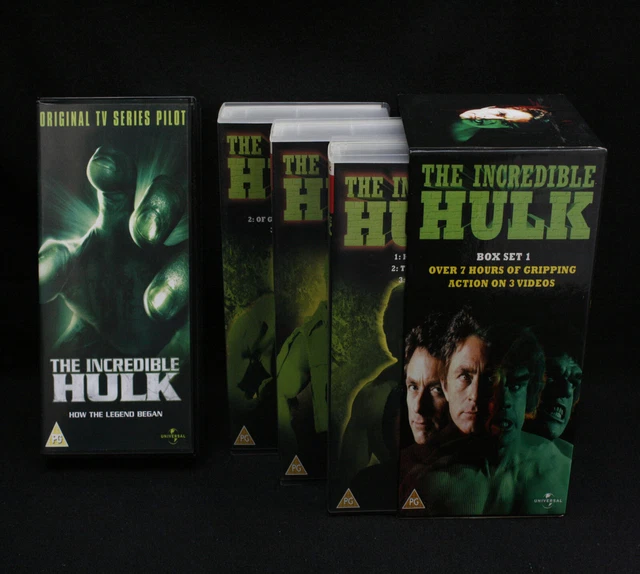 THE INCREDIBLE HULK Box Set 1 & TV Original Pilot VHS Video LOT EUR 17 ...