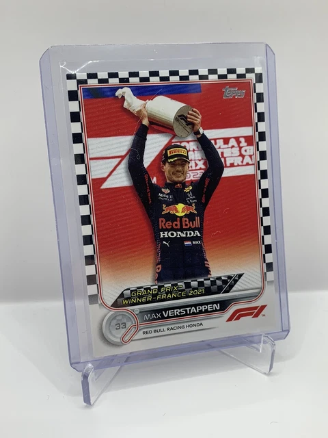 2022 TOPPS FORMULA 1 Flagship Checker Max Verstappen #157 a scacchi Red ...