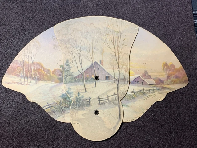 1948 PAPER FUNERAL fan, advertisement for Stiehl funeral home. £12.14 ...