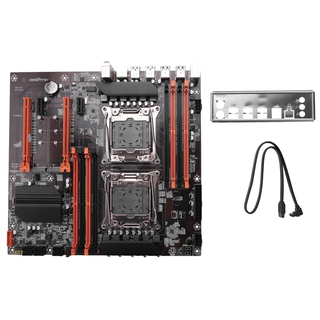 X99 MOTHERBOARD LGA 2011-3 Support Dual CPU DDR4 Support 8X32G Memory ...