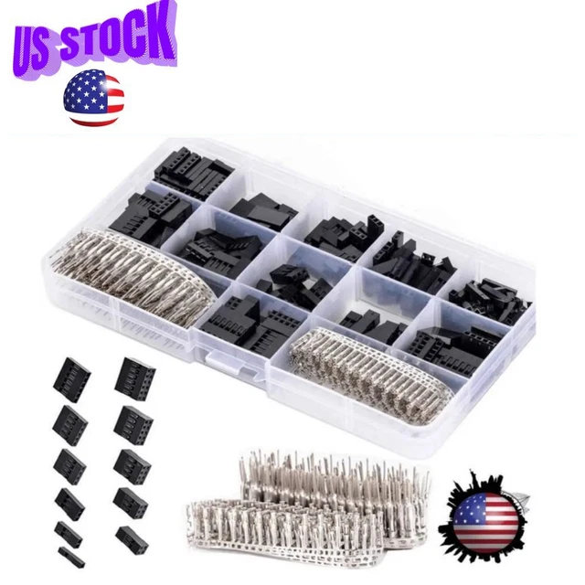 MALE FEMALE 2.54MM Pitch Connectors Crimp Pin Header Housing Terminal ...