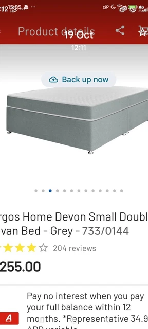 ARGOS HOME DEVON small double bed with mattress new not used £156.70 ...