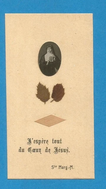 IMAGE PIEUSE RELIQUE Marguerite Marie Alacoque Bois Noisetier ...