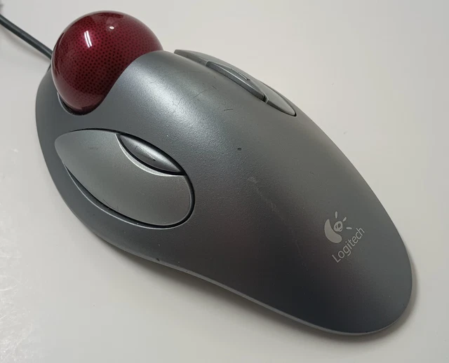 LOGITECH LOGI T-BC21 810-000767 Marble Wired USB Trackball Mouse Tested ...