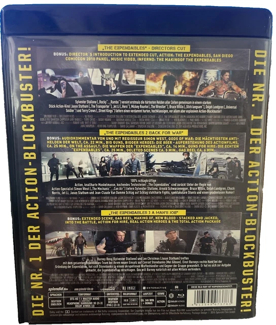 3ER BLURAY SET - The Expendables - Trilogy (Blu-ray) 3 Disc Edition EUR ...