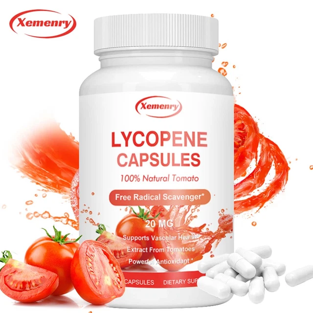 LYCOPENE CAPSULES 20MG - Prostate, Eyes, Skin, Heart, Anti-oxidation ...