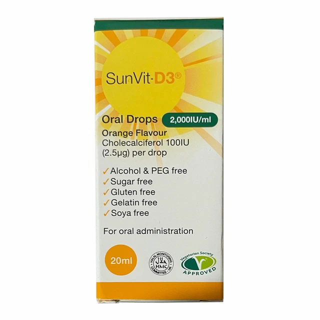 SUNVIT-D3 ORAL DROPS - 3 x 20ml £56.89 - PicClick UK