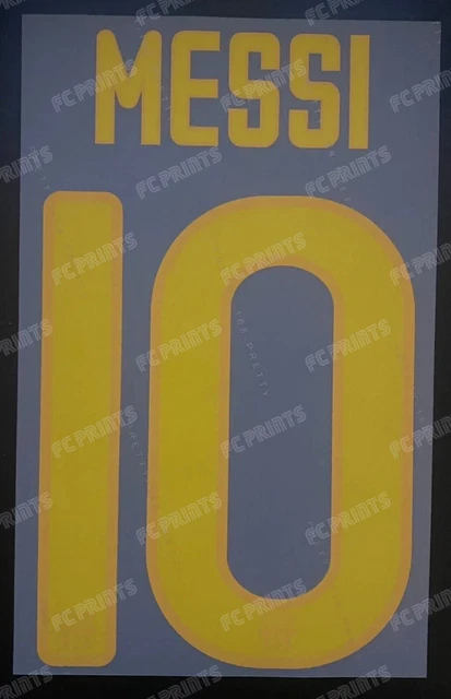 MESSI BARCELONA 2011-2012 Home Nameset Iron On Football Name And Number ...