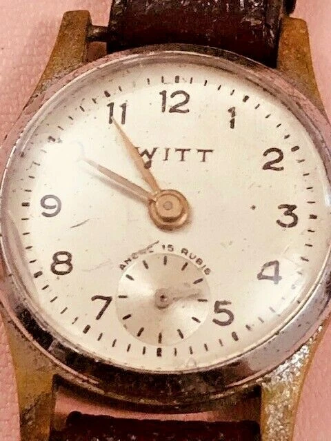 VINTAGE RARE SWISS Witt Ancre 15 Rubis Sub-Dial Mechanical Ladies ...