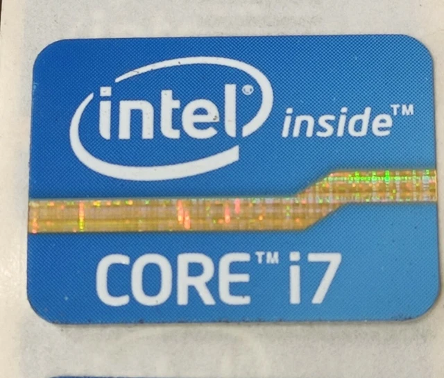 ORIGINAL INTEL CORE i7 Inside Case Abzeichen Aufkleber (2. 3 ... ORIGINAL INTEL CORE i7 Inside Case Abzeichen Aufkleber (2. 3 ...