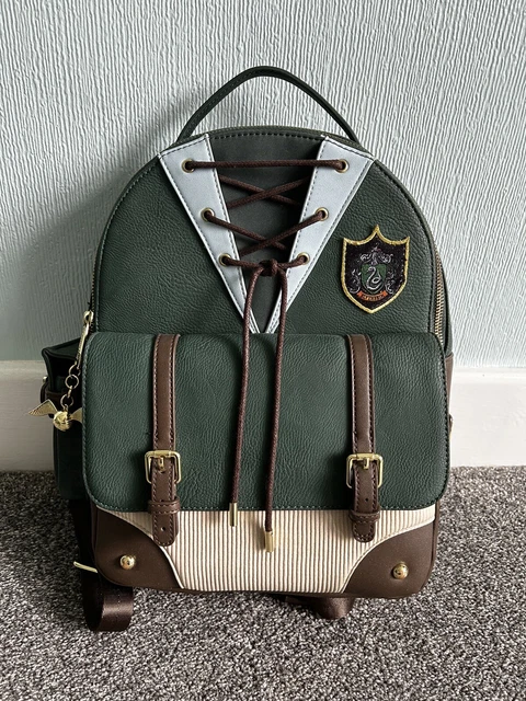 HARRY POTTER SLYTHERIN Quidditch Loungefly Large Backpack Bag Rare EUR ...