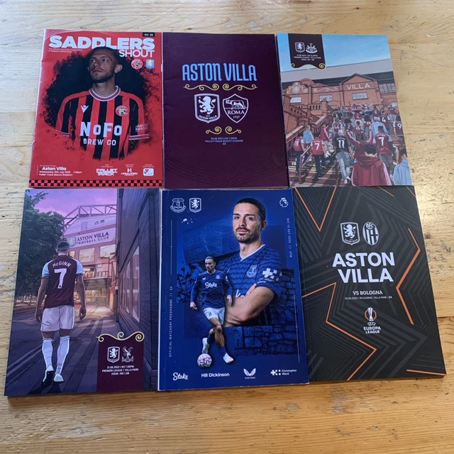ASTON VILLA FOOTBALL Club 2025/26 Official Programme Bundle £14.00 ...