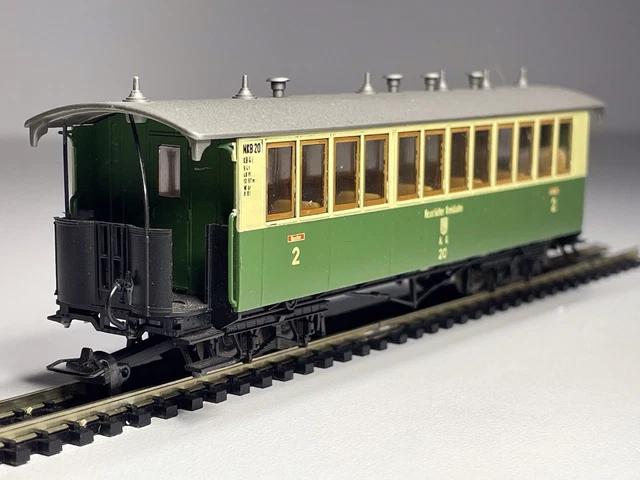 BEMO H0E 3108 German 4 Axle Coach 20 Of The Neustädter Kreisbahn Green ...