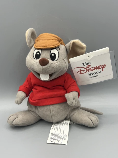 DISNEY STORE THE Rescuers Bernard Mouse Plush Bean Bag 7” Soft Toy Rare ...