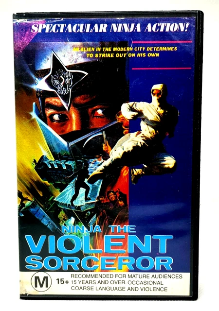 NINJA THE VIOLENT Sorcerer VHS PAL Extremely Rare EX-RENTAL Big Box ...