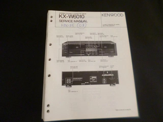 ORIGINAL SERVICE MANUAL Schaltplan Kenwood SRC-9 EUR 12,50 - PicClick DE
