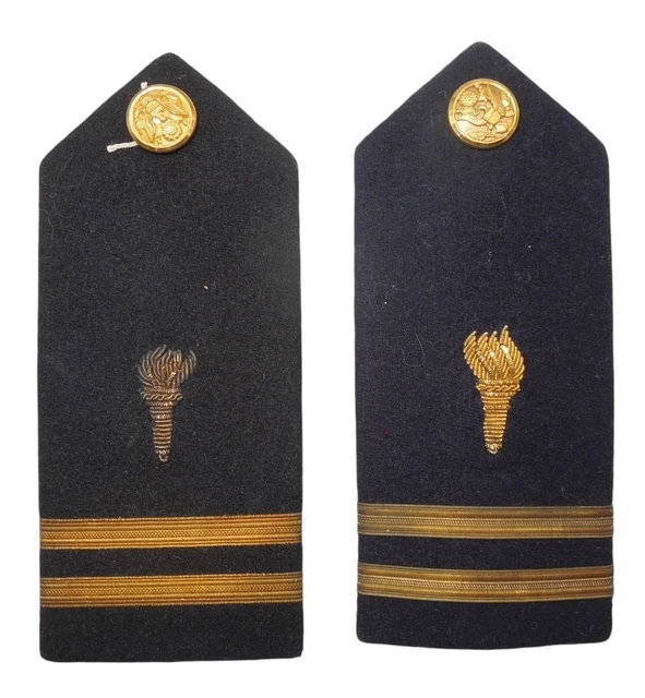 ORIGINAL WWII US Navy Bullion Military Shoulder Board Lot Pair DR10 £8. ...