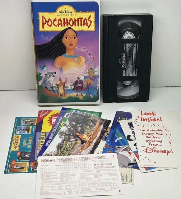 DISNEY POCAHONTAS VHS Video Tape Masterpiece Inserts Clamshell Case ...
