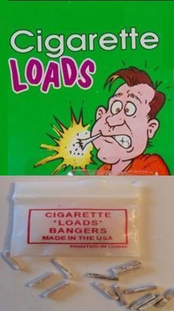 EXPLODING CIGARETTE LOADS Bangs Practical Joke Gag Prank Annoy Smokers ...