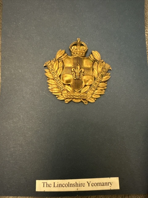FIRST WORLD WAR Cap Badge Lincolnshire Yeomanry £8.99 - PicClick UK