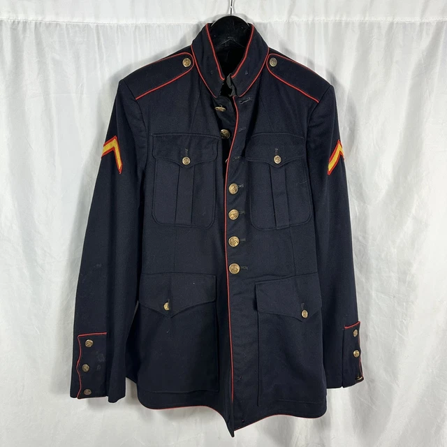WWII KOREAN WAR Named USMC Marine Corps Dress Blue Uniform Coat Jacket ...