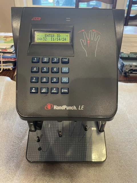 SCHLAGE / ADP Biometric Hand Punch Time Clock HP-2000. Works Great! $95 ...