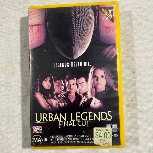URBAN LEGENDS FINAL Cut VHS Video Cassette $16.16 - PicClick AU