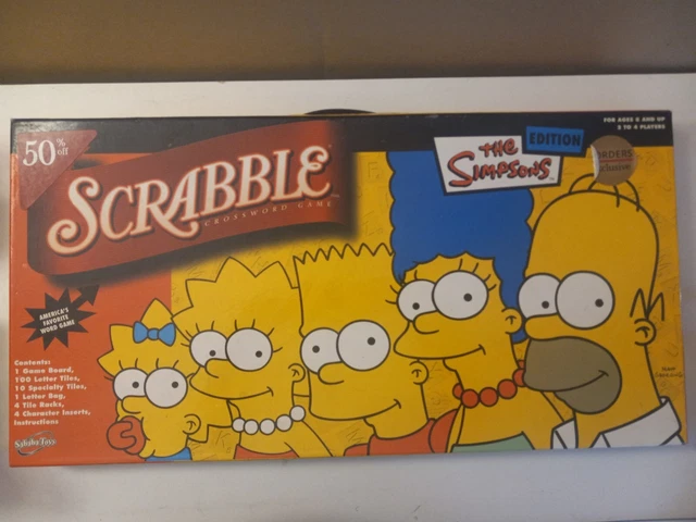 SCRABBLE THE SIMPSONS Edition 2007 Borders Exclusive Retired Board Game ...