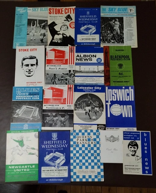 17 DIFFERENT NOTTINGHAM Forest 1960s Away Programmes Bulk 10 - All ...