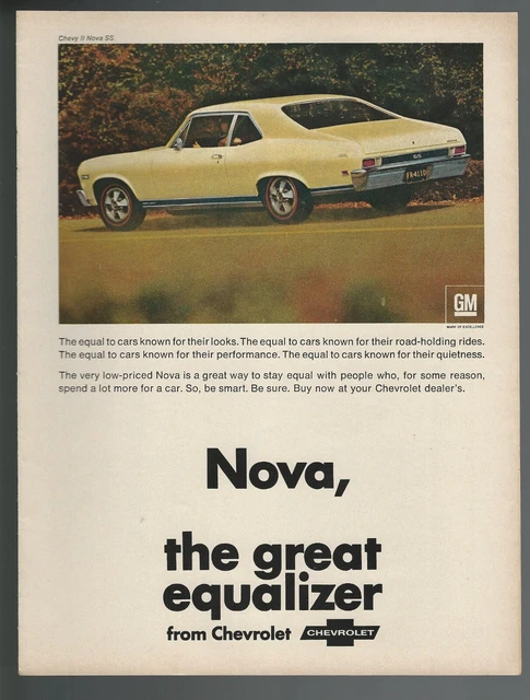 1968 CHEVY II NOVA SS advertisement, Chevrolet Nova SS, print ad ...