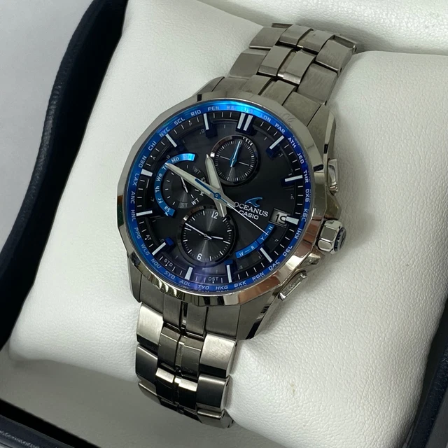 OROLOGIO DA UOMO Casio Oceanus OCW-S3000-1AJF Giorno/Data Solare con ...