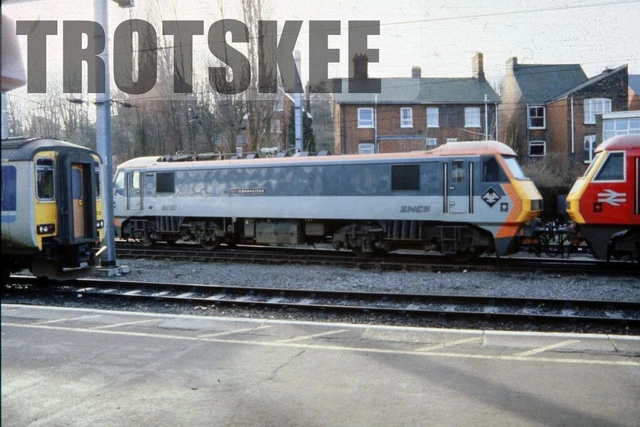 35MM SLIDE BR British Rail Electric Loco Class 90 90129/130 Ipswich ...