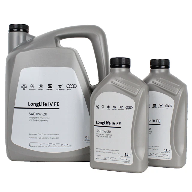 OLIO MOTORE ORIGINALE VW Audi Seat Skoda 7 Litri 50800/50900 LL IV FE ...