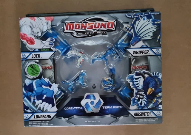 GIOCHI PREZIOSI - Monsuno Core-Tech Team Pack Lock, Longfang, Whipper ...