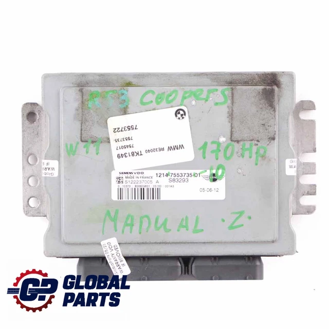 MINI S R52 R53 W11 Engine Control Unit Module ECU DME 7553735 Manual ...