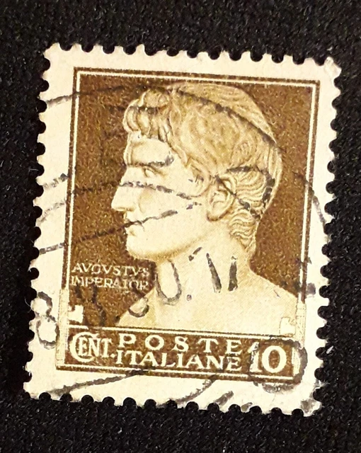 FRANCOBOLLO AUGUSTUS IMPERATORE POSTE ITALIANE CENT. 10 vintage,rare ...