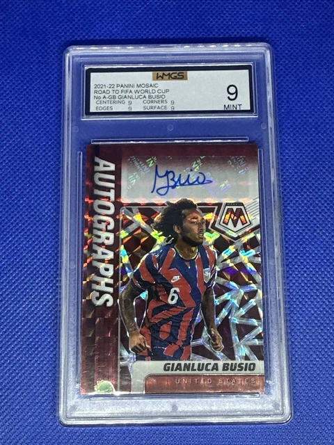 2021-22 PANINI MOSAIC FIFA Road to World Cup Gianluca Busio Graded 9 ...