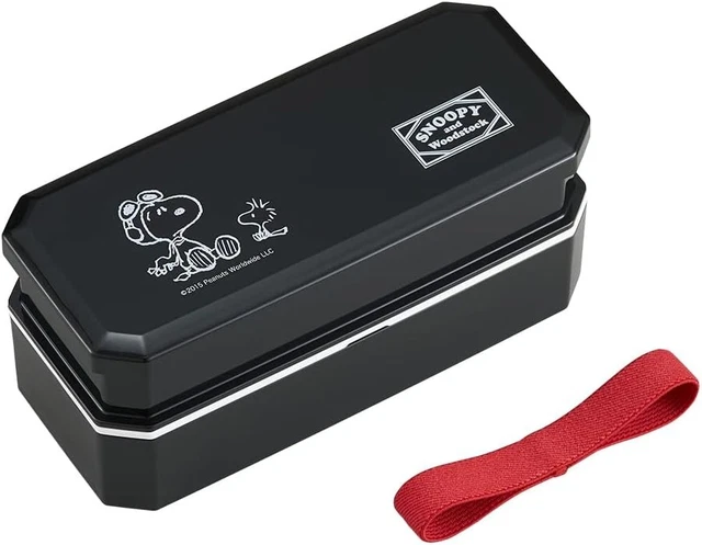 PEANUTS SNOOPY OSK pine Hanado bento box 600ml black PW-9 Japan £40.90 - PicClick UK