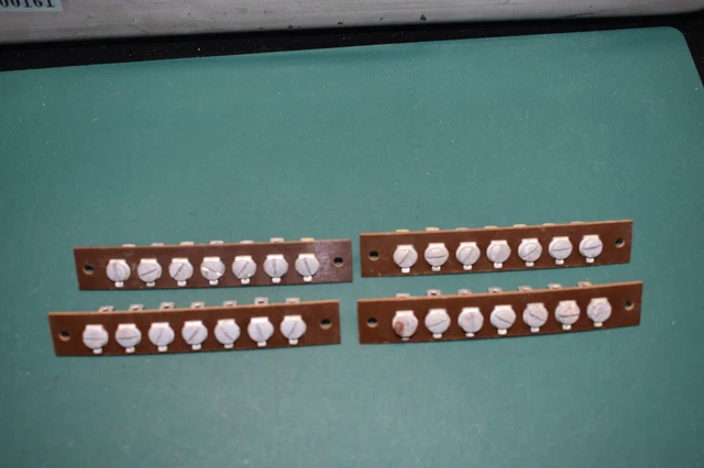 VINTAGE NOS SCREW Terminal Boards with 7 Contacts Lot of Four £14.11 ...
