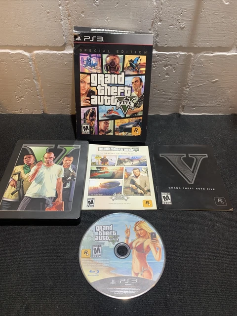 PS3 GRAND THEFT Auto V (GTA 5 Steelbook Special Edition) Sony PlayStation 3 $24.50 - PicClick CA