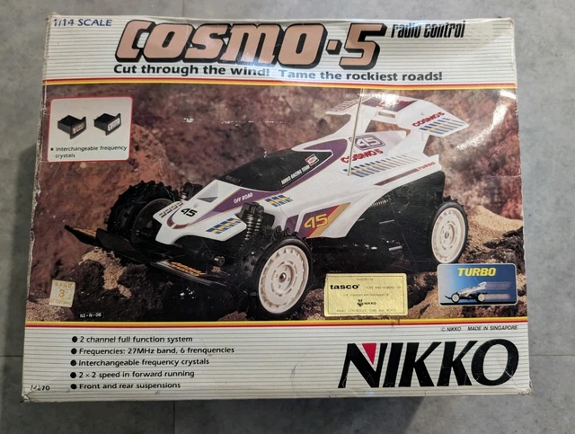 NIKKO COSMO-5 TURBO 1:14 Scale Vintage RC Radio Remote Control Car Off ...