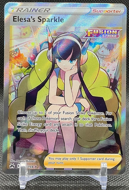 ELESA'S SPARKLE 2023 Pokemon SWSH Crown Zenith Full Art Trainer Card ...